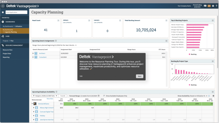 Deltek Vantagepoint Resource Planning Demo | BCS ProSoft